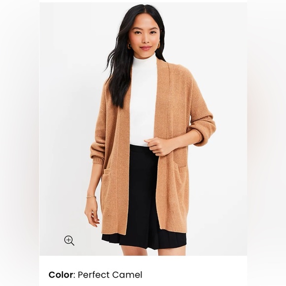 LOFT | Sweaters | Nwt Loft Ribbed Open Cardigan Perfect Camel Xl | Poshmark